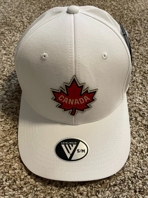 TEAM CANADA LEVELWEAR 2025 4 Nations Face-Off White Flex Hat SIZE S/M ...