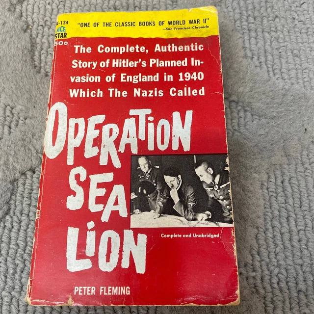 OPERATION SEA LION Military History Paperback Book by Peter Fleming Ace ...