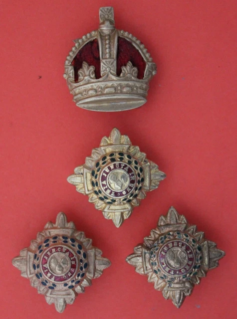 VINTAGE BRITISH ARMY Brigadier's Rank King's Crown & Pip Badges h £15. ...