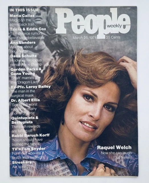 VTG PEOPLE WEEKLY Magazine March 25 1974 Vol 1 No. 4 Raquel Welch No ...