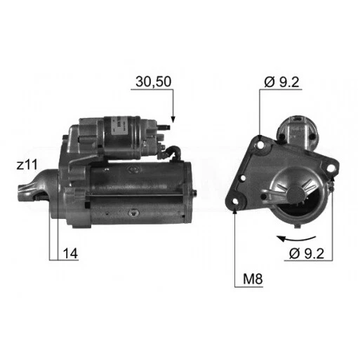DÉMARREUR DU MOTEUR EM274G 101391V Cs 1391 8EA 738 258-301 193768 ...