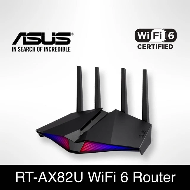 ASUS RT-AX82U AX5400 Dual Band Gaming Wifi 6 Router PS5 Compatible RGB ...