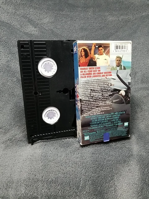HOT SHOTS VHS Video Tape Charlie Sheen Air Force Parody BLOCKBUSTER ...
