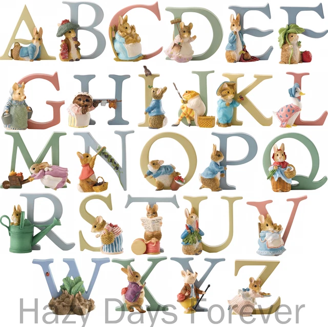 PETER RABBIT ALPHABET Letters MULTI BUY DISCOUNTS Beatrix Potter Border ...