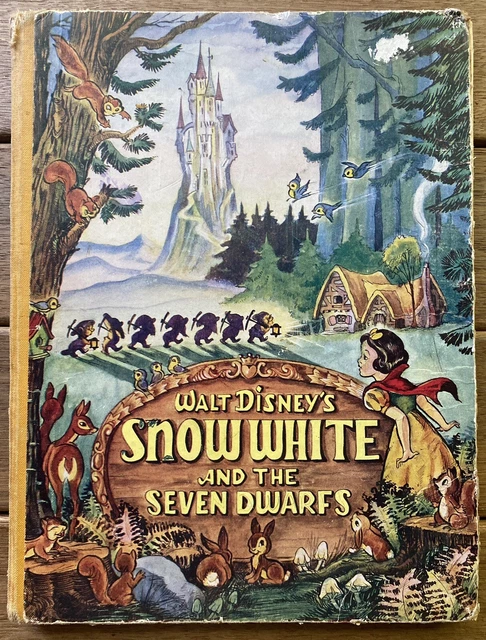 WALT DISNEY'S SNOW White and the Seven Dwarfs Hardcover c1945 Grimms ...
