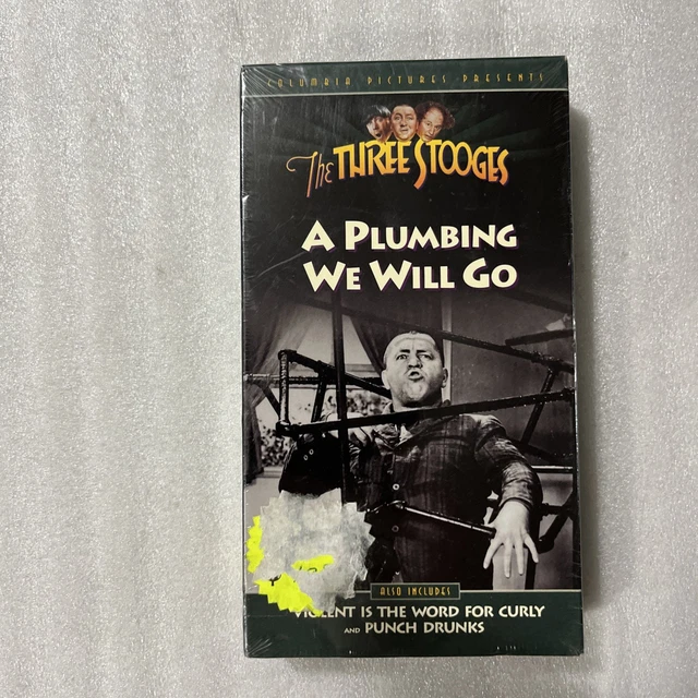 THREE STOOGES - A Plumbing We Will Go + Violent Word + Punch (VHS) NEW ...