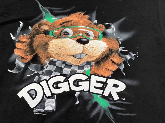 FOX SPORTS DIGGER 2009 NASCAR CHASE RACING BEAVER T-SHIRT Black Men’s ...