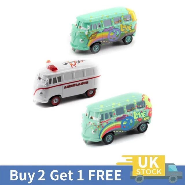 DISNEY PIXAR CARS Original FillMore Bus Die-cast Toy Metal Model Gift ...