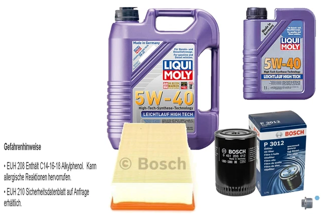 BOSCH INSPECTION SET 6L liquide Moly Bon fonctionnement High Tech 5W-40 ...