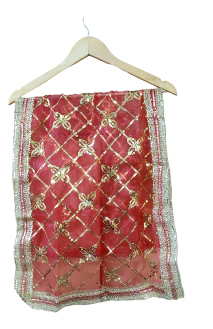 @ INDIAN TRADITIONAL Devi Chunri Golden And Red Colour With Lace For ...