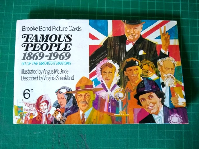 BROOKE BOND PICTURE Cards Famous People 1869-1969 Complete Full Album ...