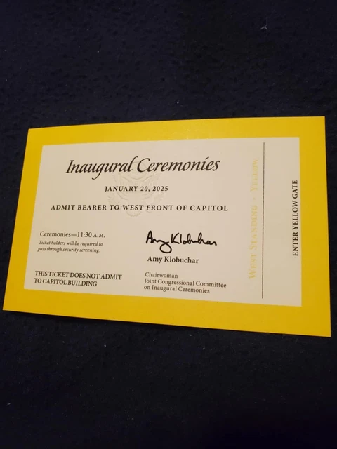 OFFICIAL TRUMP VANCE 2025 Inauguration Invitation Program Package ...