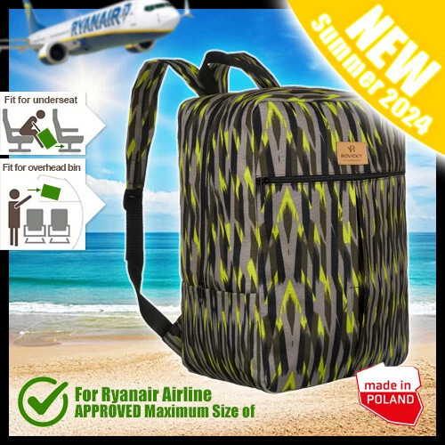 GREEN FREE 10KG Holiday City Overhead Locker Hand Lagguage Bag WIZZ AIR ...