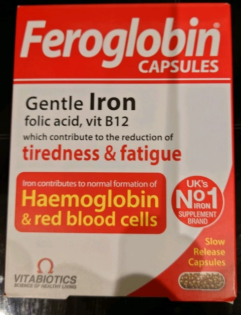 FEROGLOBIN IRON SUPPLEMENT Capsules (30 Per pack, Vitabiotics) £4.36 ...