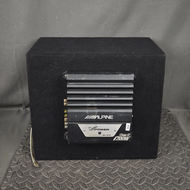 JBL 1000W GT4 Series Subwoofer + Alpine V-Power MRP-M350 Amp System ...