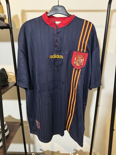 VINTAGE SPAIN NATIONAL Team 1996/1997/1998 Away Football Shirt Adidas ...