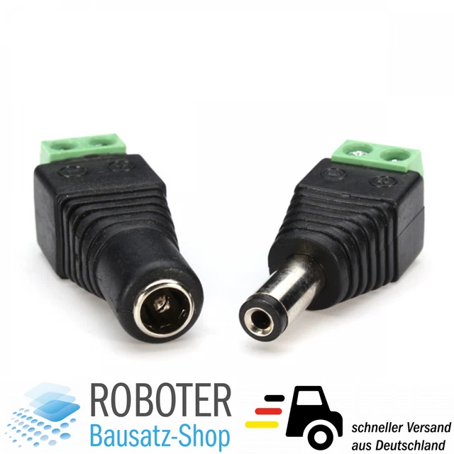 DC HOHLSTECKER POWER Connector Adapter Paar Arduino Raspberry Pi DIY ...