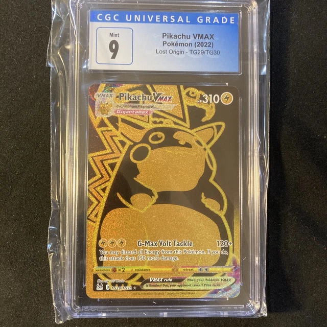 POKÉMON TCG PIKACHU VMAX Lost Origin Trainer Gallery TG29/TG30 Holo Cgc ...
