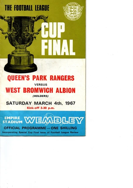 WBA V QPR / 1967 Football League Final / 12 page /Excellent cond./ No ...