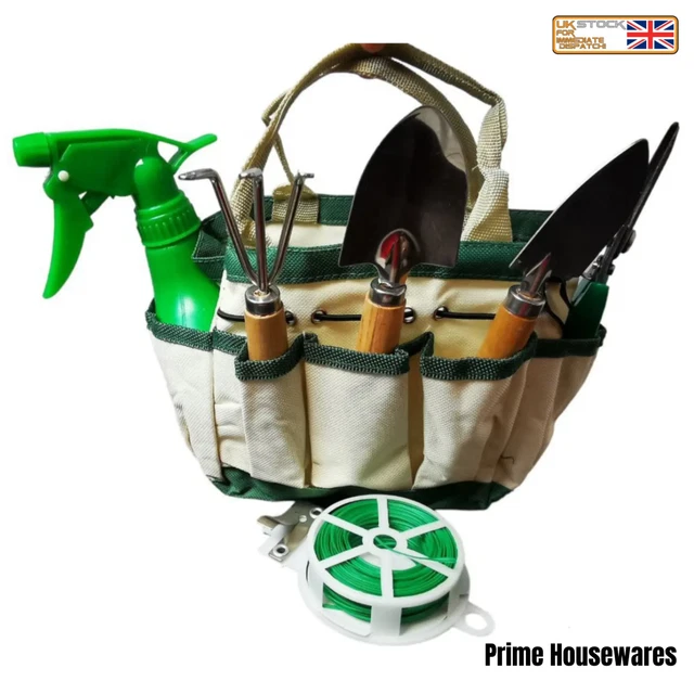MINI GARDEN TOOL Set, Stainless Steel 7 Piece with bag plants - Prime ...