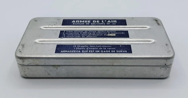 ARMÉE DE L'AIR boîte de ration de secours IN-63 de 1964 EUR 30,00 ...