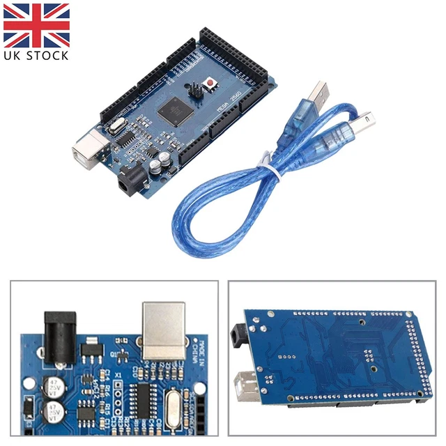 ARDUINO MEGA R3 2560 ATMega2560-16AU CH340G Compatible Board with USB ...