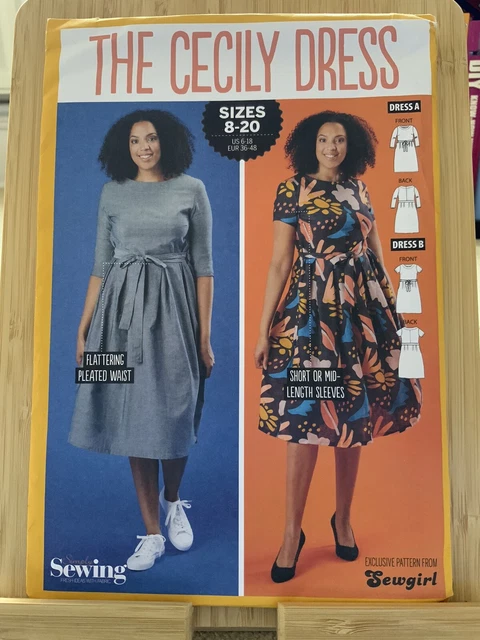 SIMPLY SEWING PATTERN The Cecily Dress Pleated Waist Sizes 8-20 Uncut £ ...
