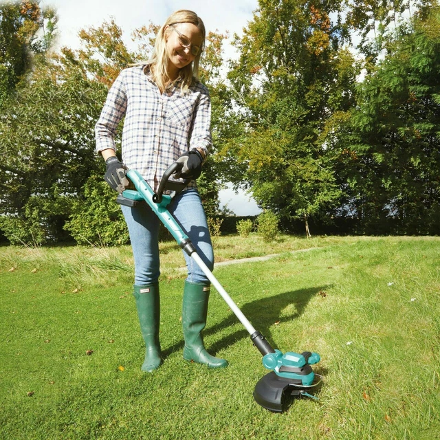 BERGMAN CORDLESS GRASS Trimmer Lawn Strimmer Edger Tool with Battery ...