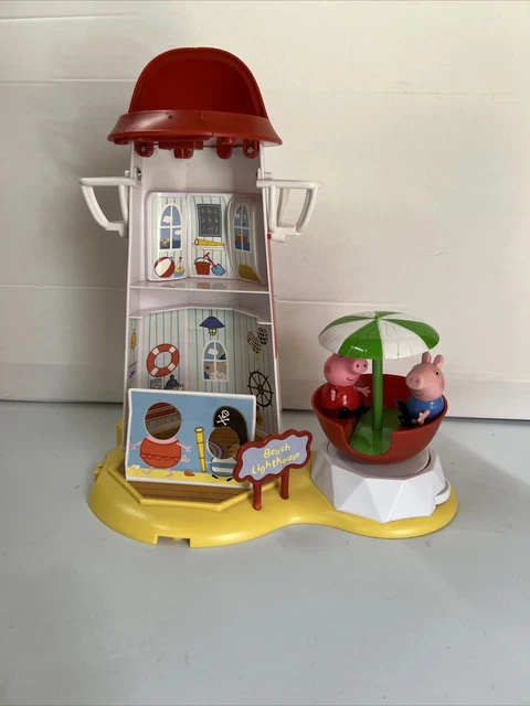 PEPPA PIG BEACH Lighthouse Playset Toy Spinning £8.00 - PicClick UK