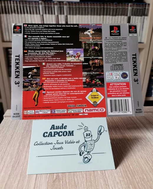 SONY PLAYSTATION 1 PS1 [Jaquette Arrière] Tekken 3 namco platinum PAL ...