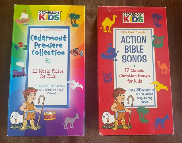 2 CEDARMONT KIDS VHS Video Tapes Action Bible Songs, Premiere ...