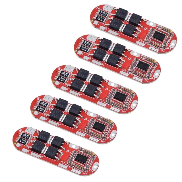 PACK OF 4 5S BMS 25A 18650 Lithium Battery Protection Circuit Charging ...