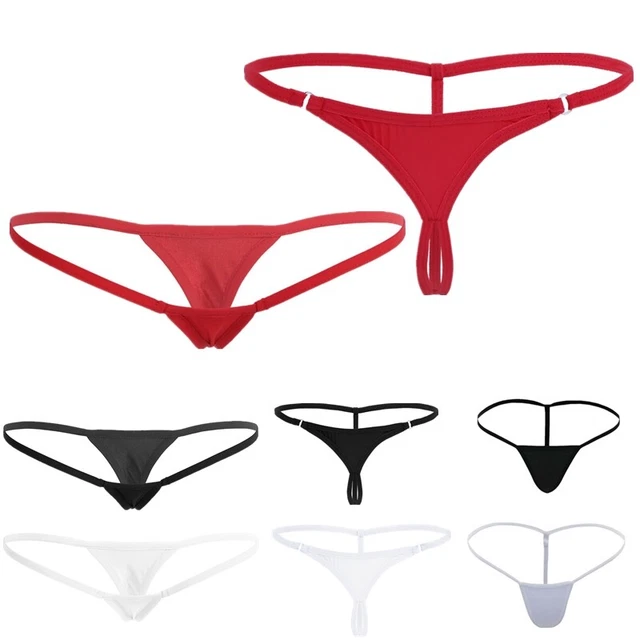 Womens Sissy Panties Lace Crotchless G String Tanga Lingerie Underpants
