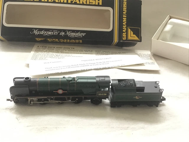 GRAHAM FARISH 1513 N Gauge Rebuilt Merchant Navy Clan Line Locomotive £ ...