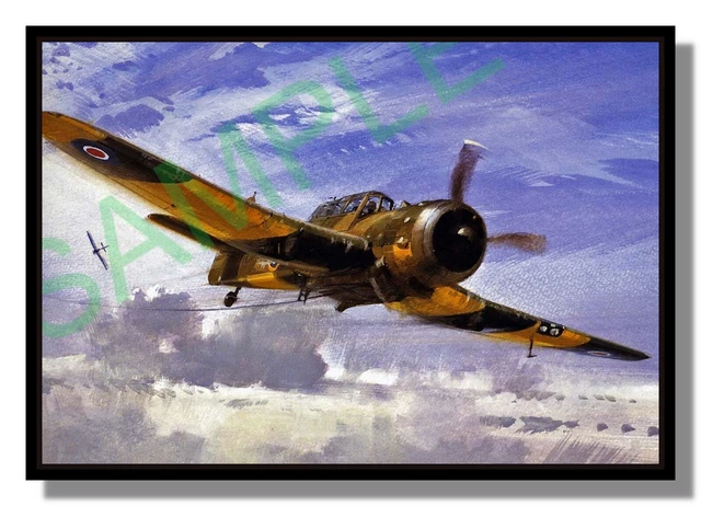 RAF MILES M.25 Martinet target tug releases glider framed picture free ...