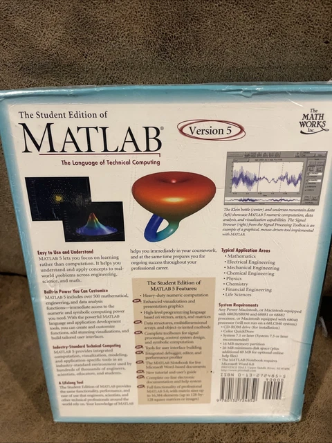 STUDENT EDITION OF MATLAB Version 5 for Windows by Mathworks Staff New ...