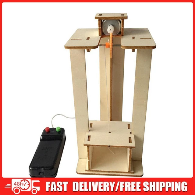 CREATIVE DIY ELECTRIC Lift Handmade Elevator Model Children Assembled ...