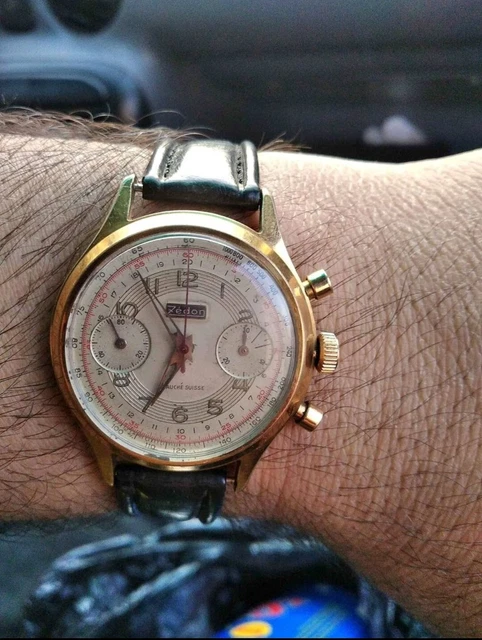 MONTRE VINTAGE CHRONOGRAPHE Mécanique Swiss ZEDON Calibre Venus 188 EUR ...