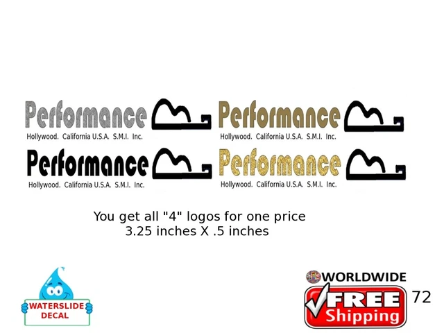 PERFORMANCE GUITAR DECAL headstock Restoration decal waterslide Logo 72 ...