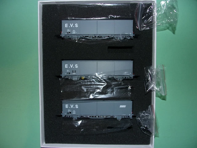 LS MODELS COFFRET 3 wagons EVS parois planes gris 30660 NEUF EUR 170,00 ...
