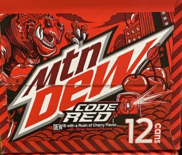 MOUNTAIN DEW CODE Red Soda 12 Pack Mtn Dew £28.62 - PicClick UK