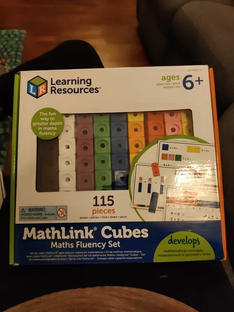 LEARNING RESOURCES MATHLINK Cubes Maths Fluency 100 Cube Set Children ...