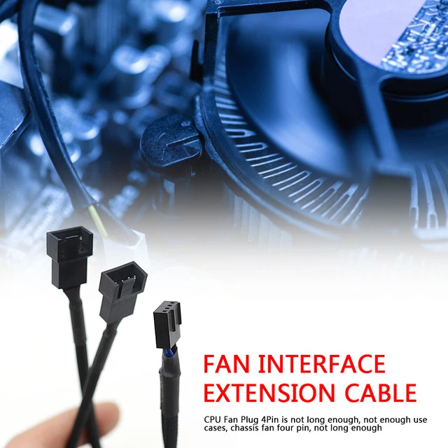CPU PC CASE Fan 4 Pin Extension Y Splitter Cable 4 Pin to 3/4 Pin ...