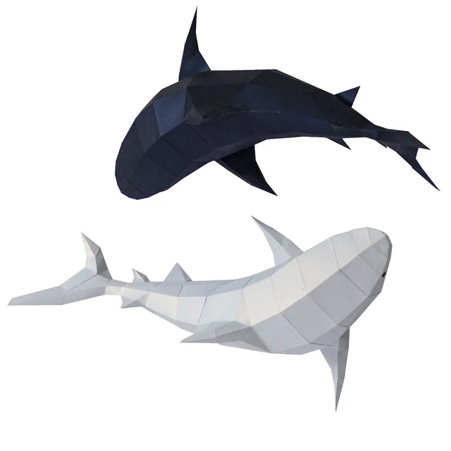 TIGER SHARKS - 3D Wall Mounted Papercraft World Paper Sculpture Kit £26 ...