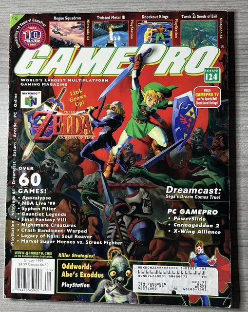 GAMEPRO VIDEO GAME Magazine Issue #124 January 1999 The Legend of Zelda ...