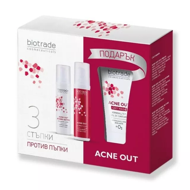 ACNE OUT PACK Hydratant Acné Hydro Actif + Lotion Acné + Gel Nettoyant ...