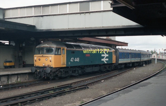 ORIGINAL RAILWAY PHOTOGRAPHIC negative Class 47 47448 at York £3.00 ...