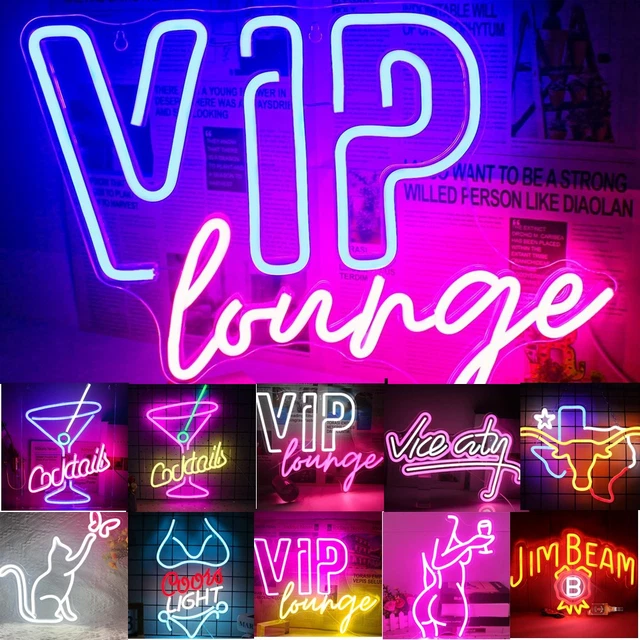 USB NEON SIGN Light LED Wall Hanging Light up Sign for Bar Party Club ...