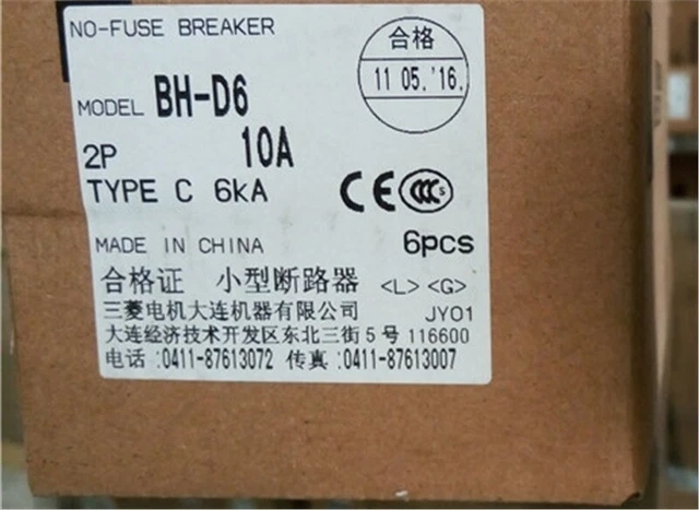1PC NEW MITSUBISHI Circuit Breaker BH-D6 2P C10 10A if EUR 32,65 - PicClick FR
