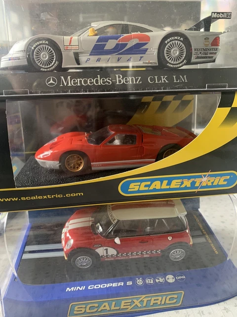SCALEXTRIC FORD GT40 MINI COOPER MERCEDES CLK LM Tutto USATO EUR 17,28 ...